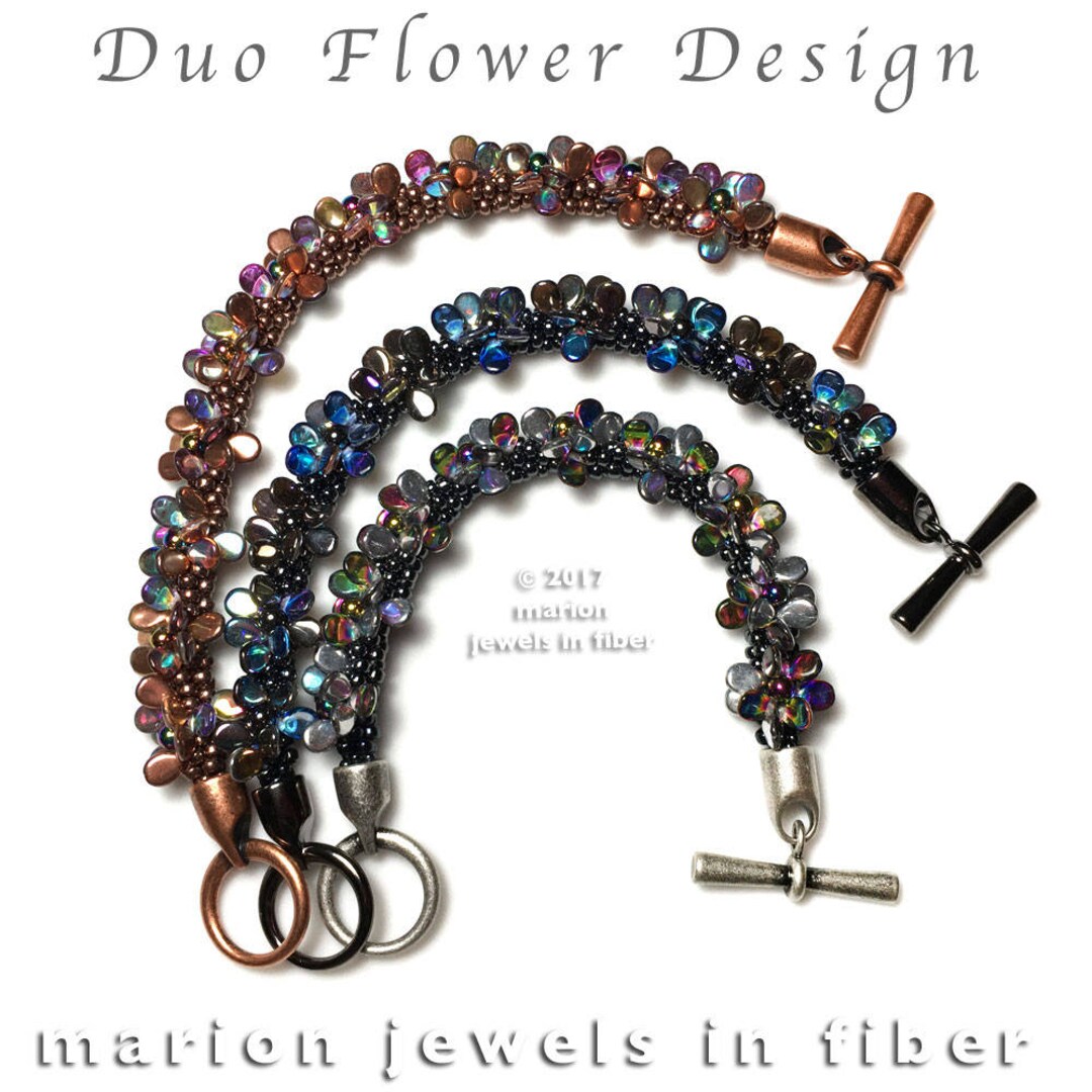 DUAL PIP Flowers Kumihimo Bracelet - 3 Colorways - DIY Kumihimo ...