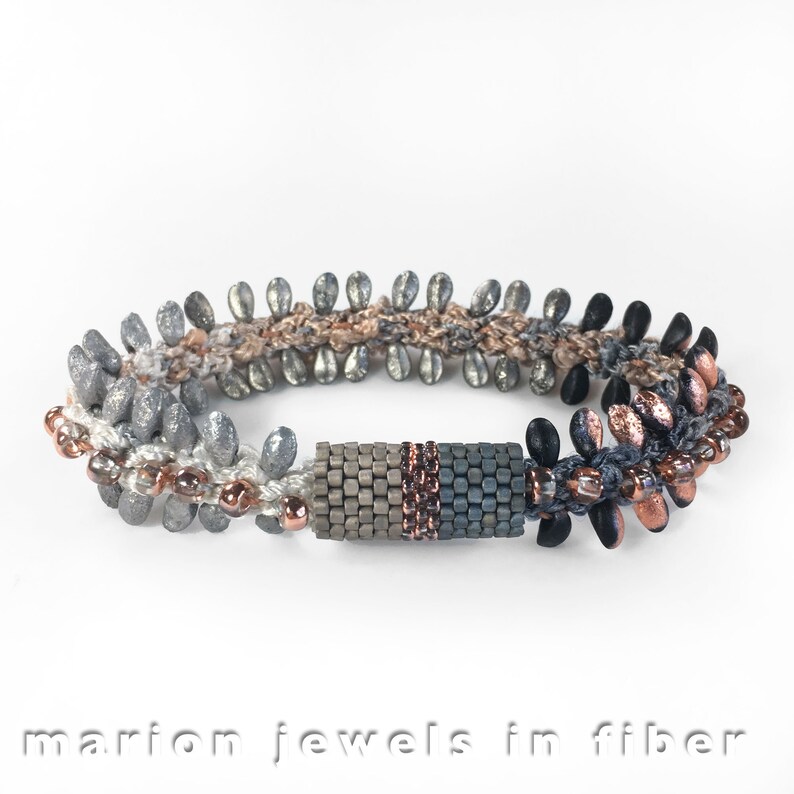 Ancient River Kumihimo Bracelet Beaded Braided Bracelet With Bead Edges ...