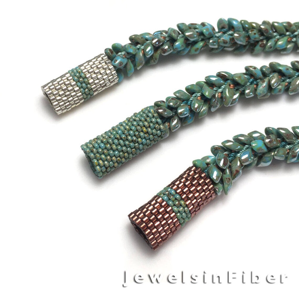 Turquoise Kumihimo Bracelet Kit With Long Magatamas and Peyote Clasp - Etsy