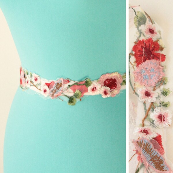 Floral Bridal Sash - Etsy