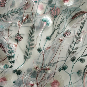 Blue Wildflower Bridal Cape – Sheer Embroidered Drape - Etsy