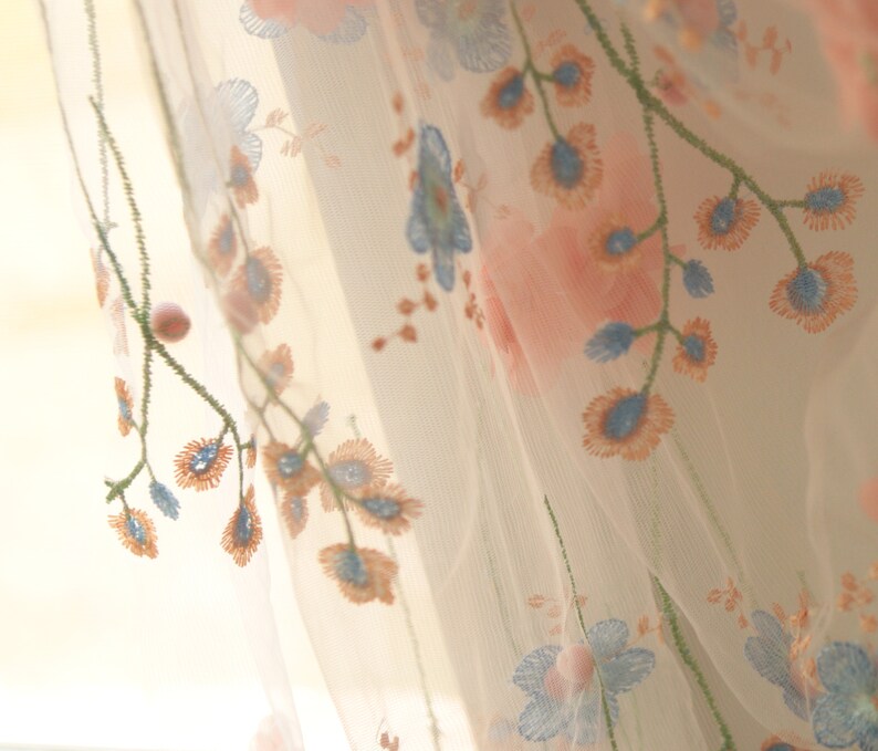 Flower Pop Veil Unique Pink Flower Veil Embroidered Flower - Etsy