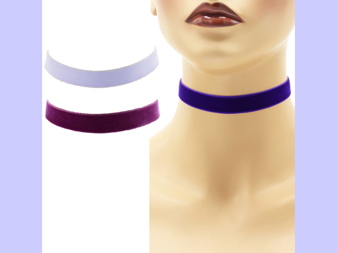 Purple Velvet Choker 5/8 Inch Wide Custom Made Your Length and Color ...