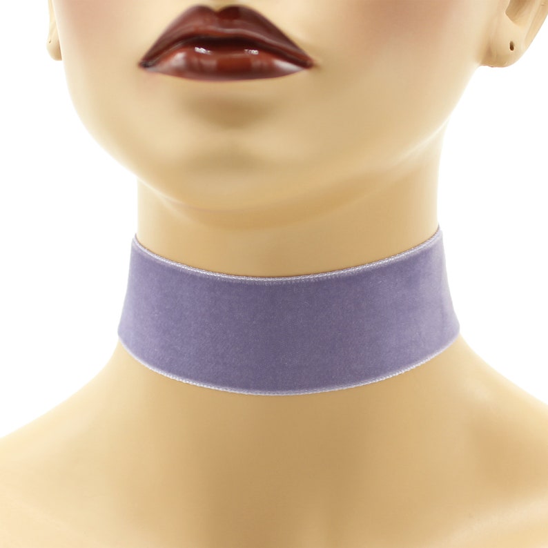 Purple Velvet Choker 1.5 Inch Wide Custom Made Your Length and | Etsy