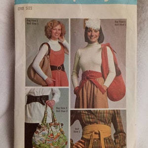 Vintage 1970s Purse or Bag and Belt Pattern Simplicity 7018 One Size - Etsy