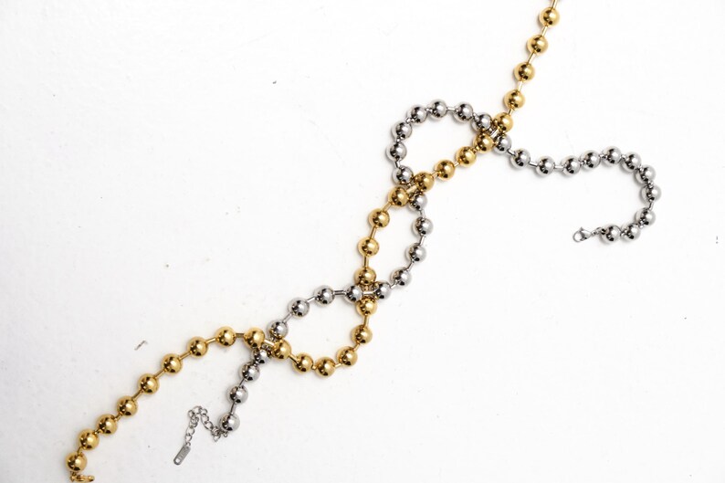 Big Ball Chain Necklace, Oversized Ball Chain Necklace, Stainless Steel ...
