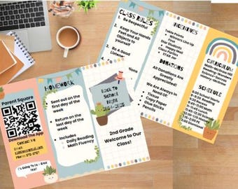 Back to School Jungle Brochure Digital Download Google Slides First Day ...