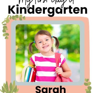 Back to School Boho Succulent First & Last Day of School 24-25 Photo ...