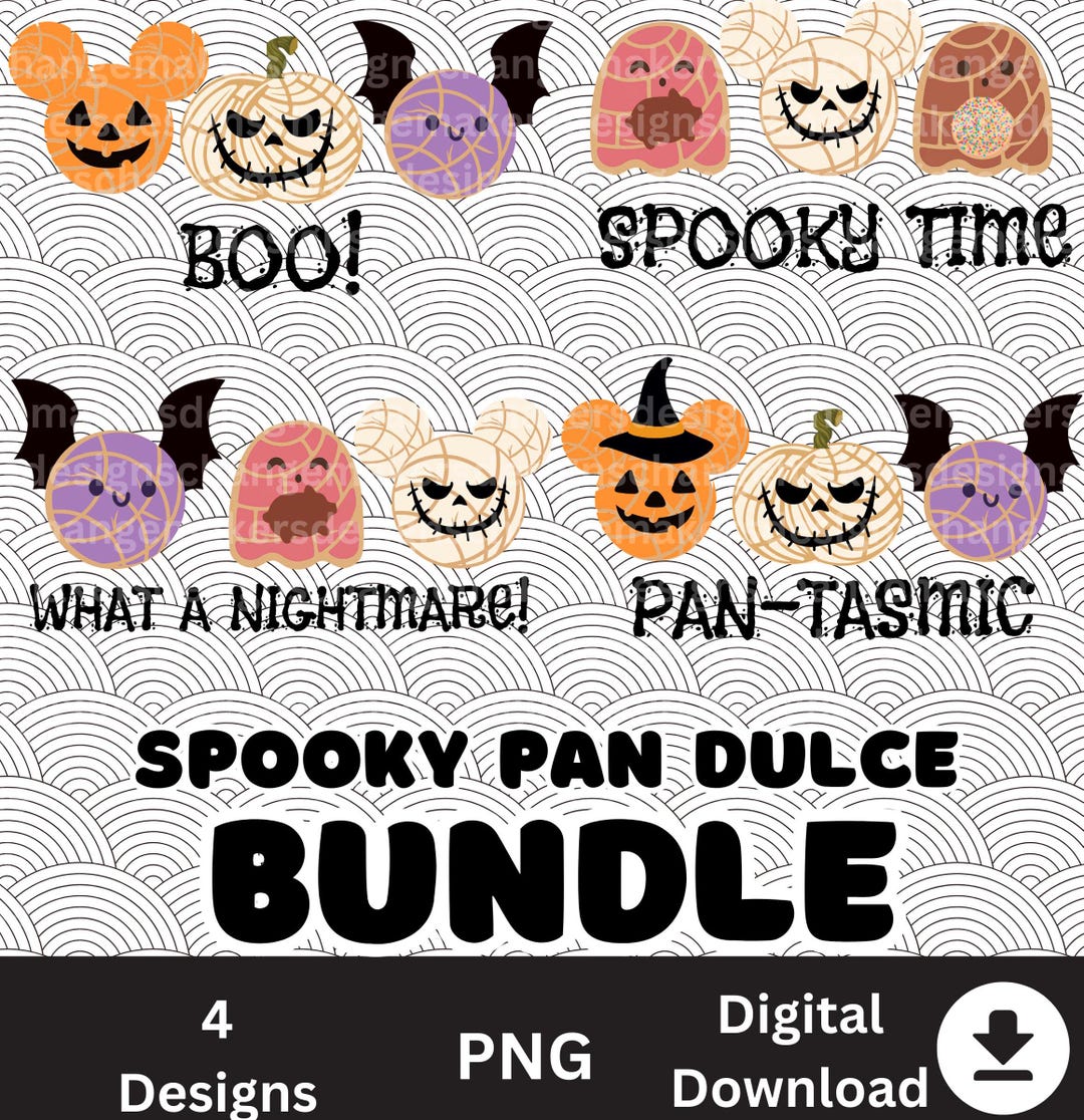 Halloween Cute Spooky Pan Dulce Pan-tasmas Cute Mexican Sweet Bread ...