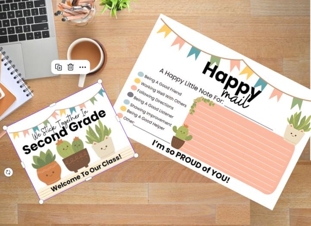 Back to School Boho Succulent Happy Student Mail and Welcome Tags ...