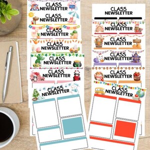 Year Long Editable Class Newsletter Back to School Teacher Fillable ...