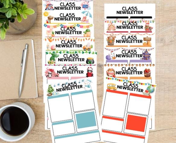 Year Long Editable Class Newsletter Back to School Teacher Fillable ...