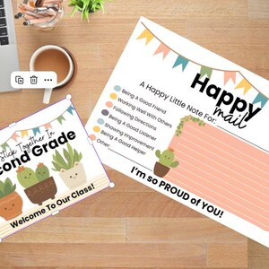 Back to School Boho Succulent Meet the Teacher Newsletter Happy Mail ...