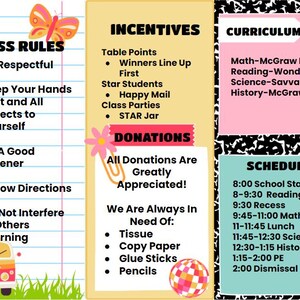 Welcome Back to School Groovy Composition Theme Brochure| Open House ...