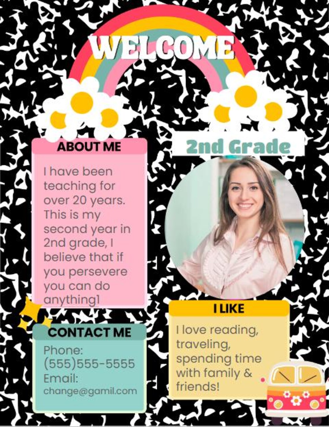 Meet the Teacher Editable Template| Back to School Groovy Retro ...