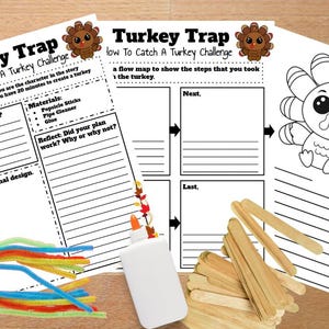 How to Catch A Turkey Fall STEM Activity, Classroom STEM Activity, Fun ...