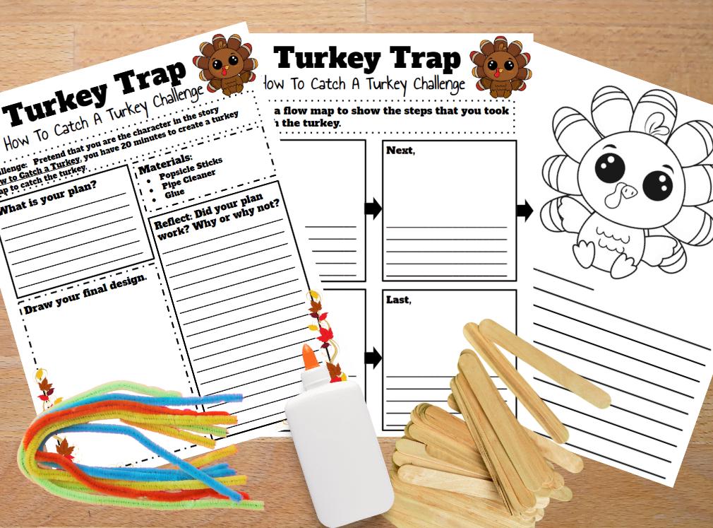 How to Catch A Turkey Fall STEM Activity, Classroom STEM Activity, Fun ...