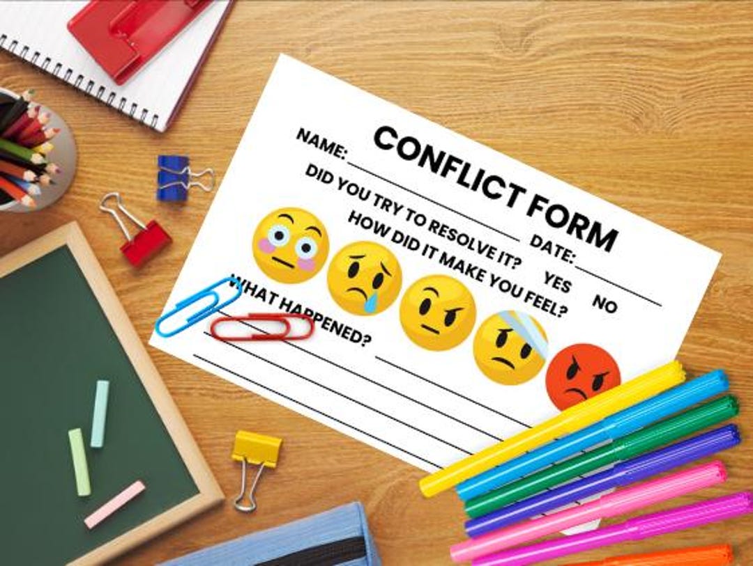 Back to School Classroom Conflict Resolution Form Teacher Classroom ...