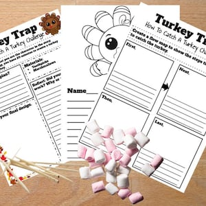 How to Catch A Turkey Fall STEM Activity, Classroom STEM Activity, Fun ...