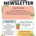 Back to School Boho Succulent Meet the Teacher and Class Newsletter ...