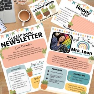 Back to School Boho Succulent Meet the Teacher Newsletter Happy Mail ...