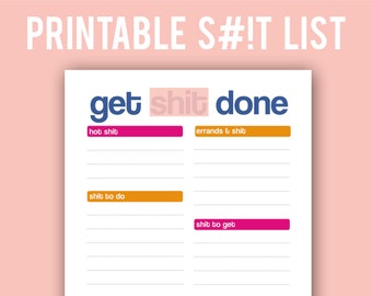 Shit List | Etsy