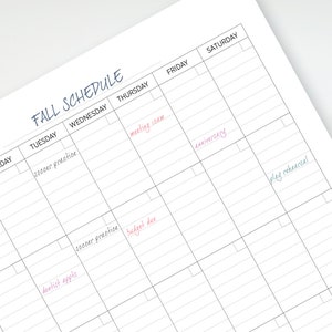 Printable Undated Calendar - Blank Printable Calendar With Lines - 5 ...