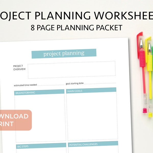 Project Overview Tracker Printable - Etsy