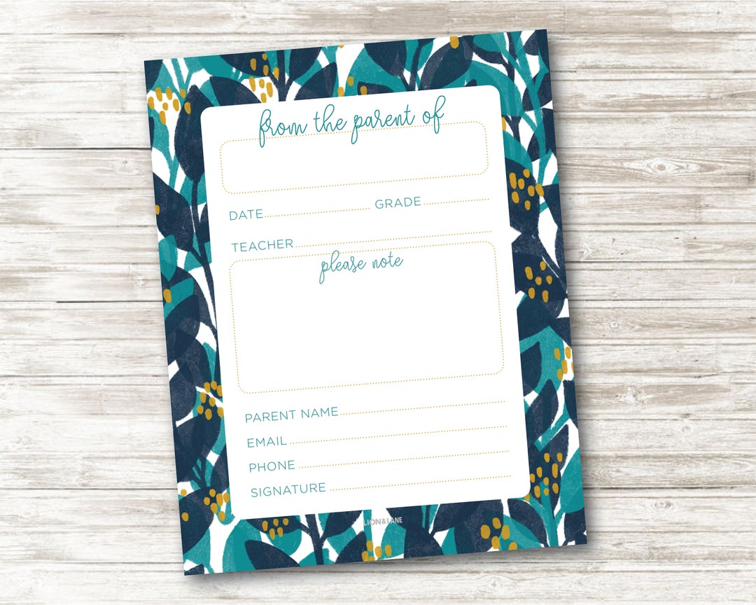 Notepad for Parents Decorative Border School Notes A2 - Etsy
