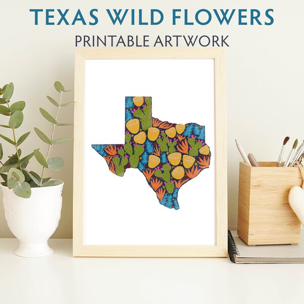 Texas Wildflower Print - Etsy