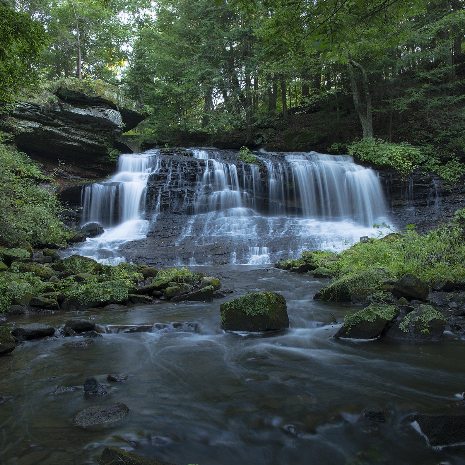 Waterfalling — springfield Falls in the Amish Countryside of Mercer ...