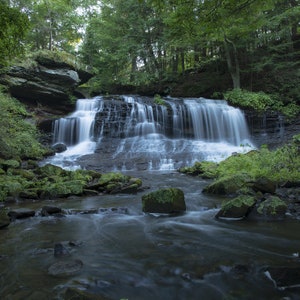 Waterfalling — springfield Falls in the Amish Countryside of Mercer ...