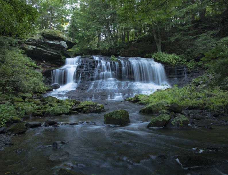 Waterfalling — springfield Falls in the Amish Countryside of Mercer ...