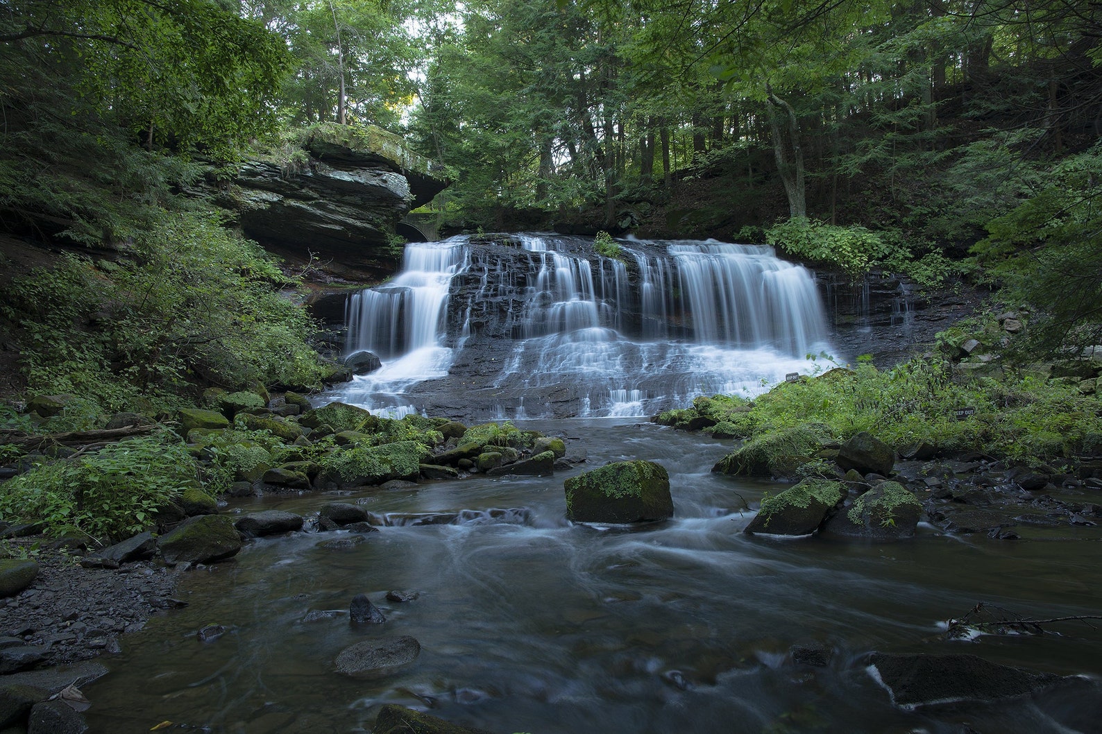 Waterfalling — springfield Falls in the Amish Countryside of Mercer ...