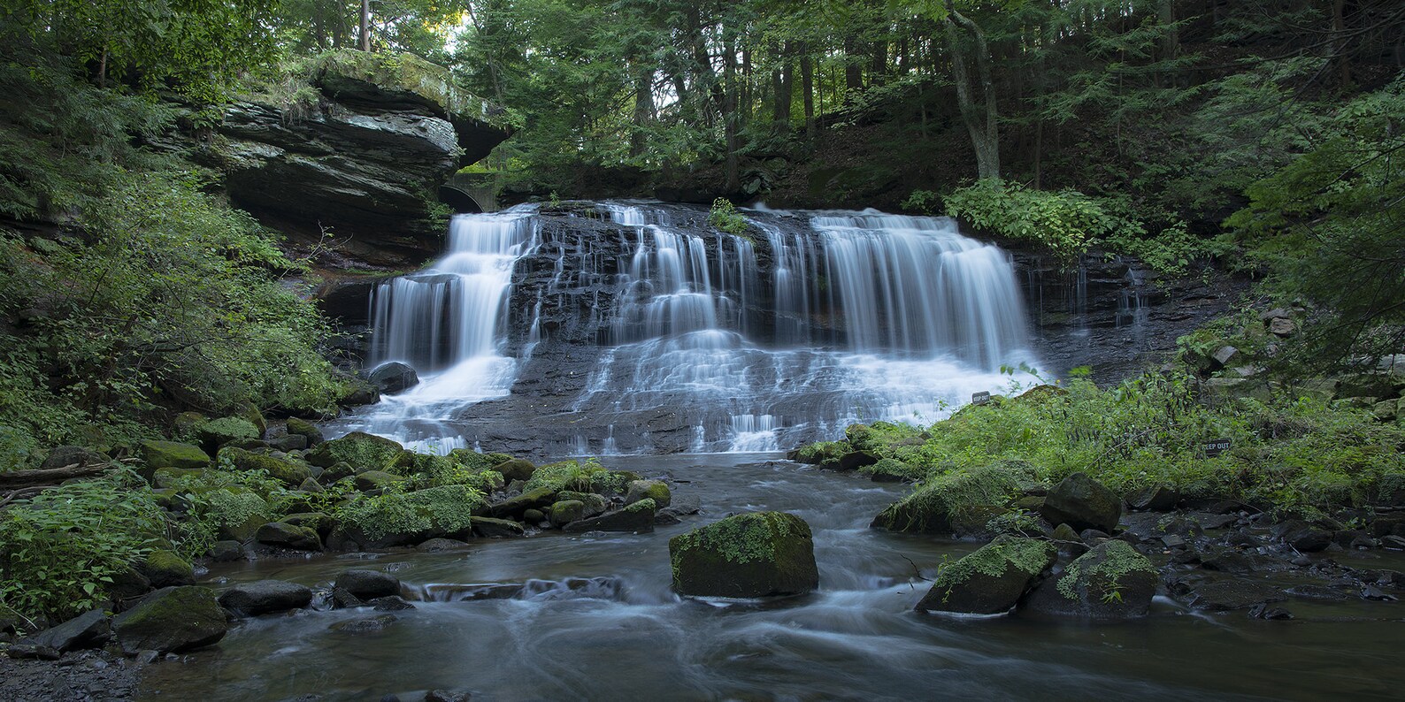 Waterfalling — springfield Falls in the Amish Countryside of Mercer ...