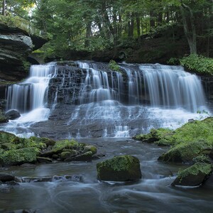 Waterfalling — springfield Falls in the Amish Countryside of Mercer ...