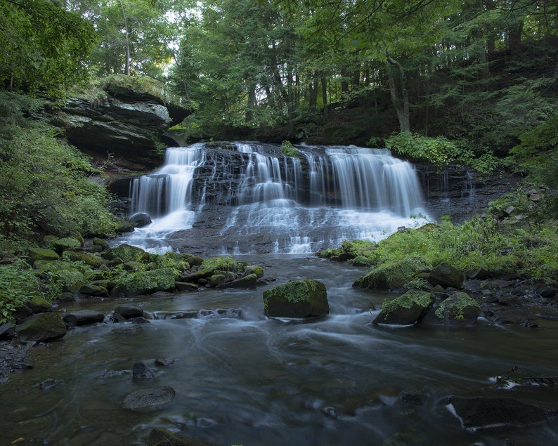Waterfalling — springfield Falls in the Amish Countryside of Mercer ...