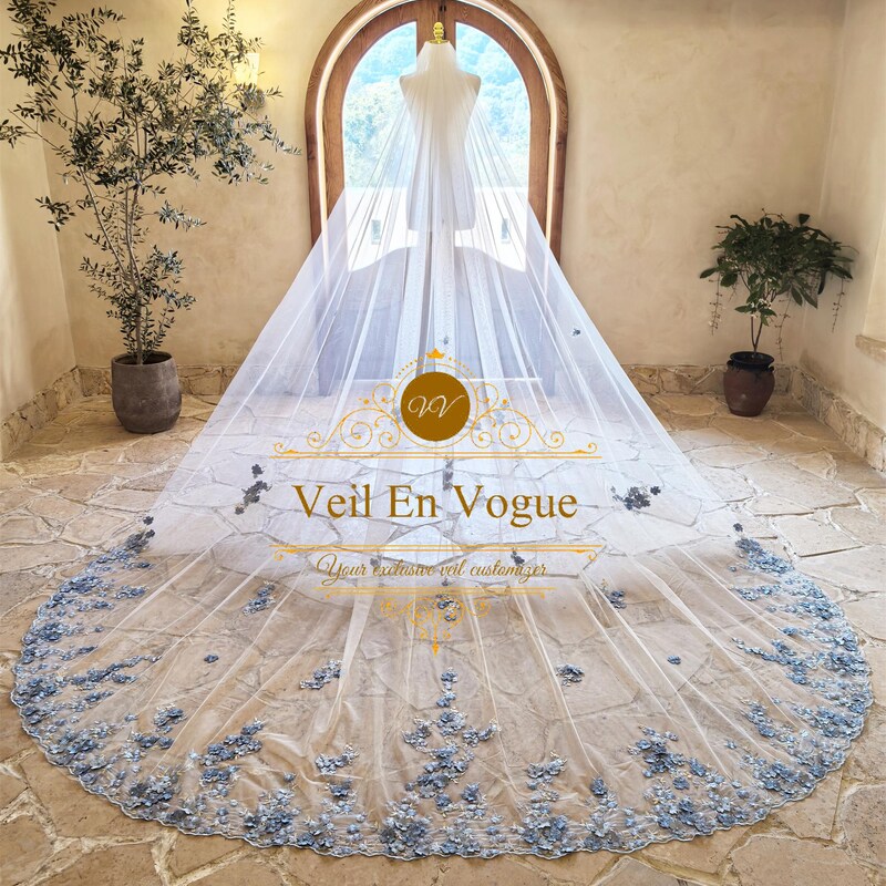 Royal Blue Wedding Veil - Etsy