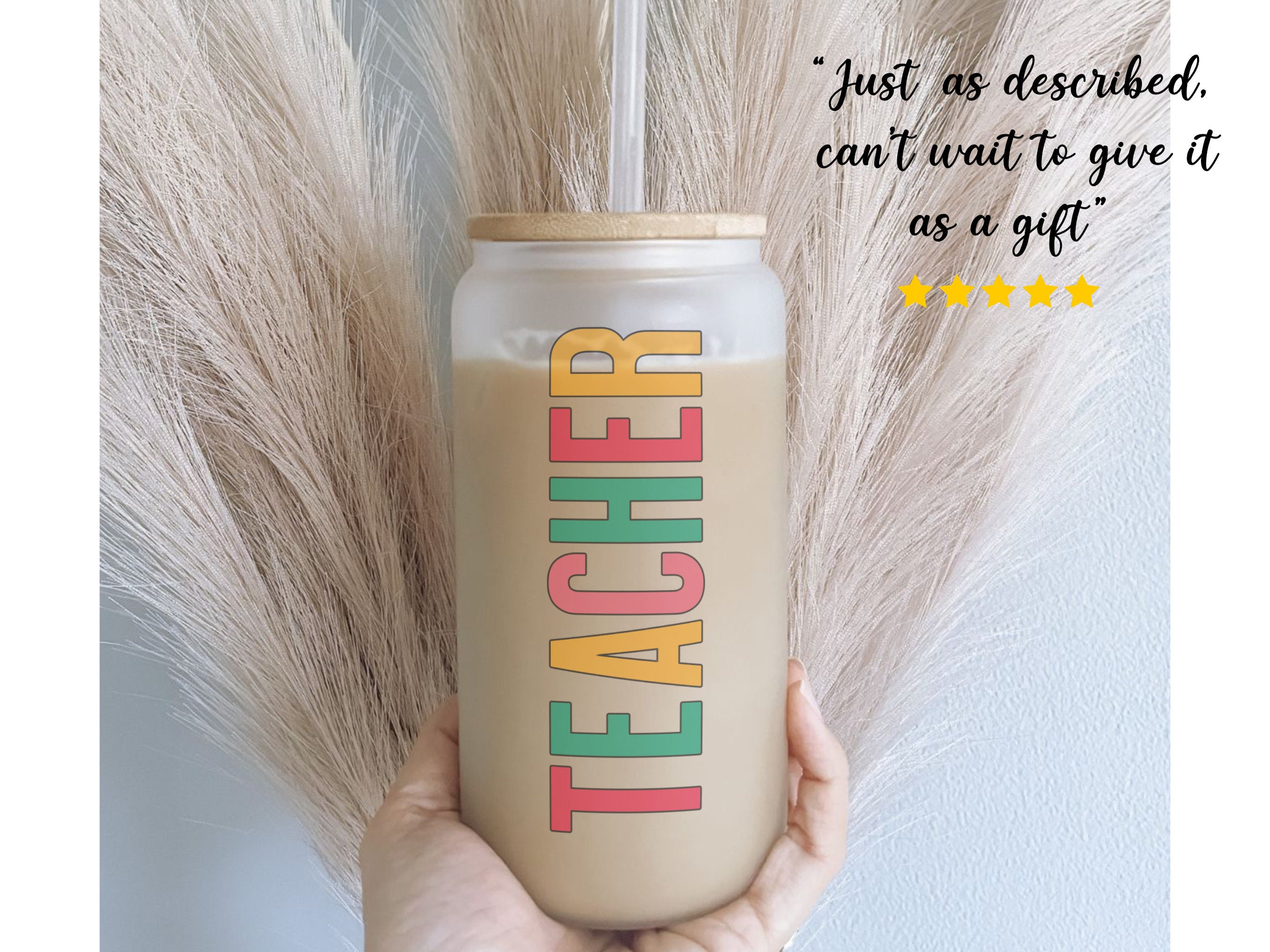Personalized Teacher Iced Coffee Cup, Teacher Appreciation Gift ...