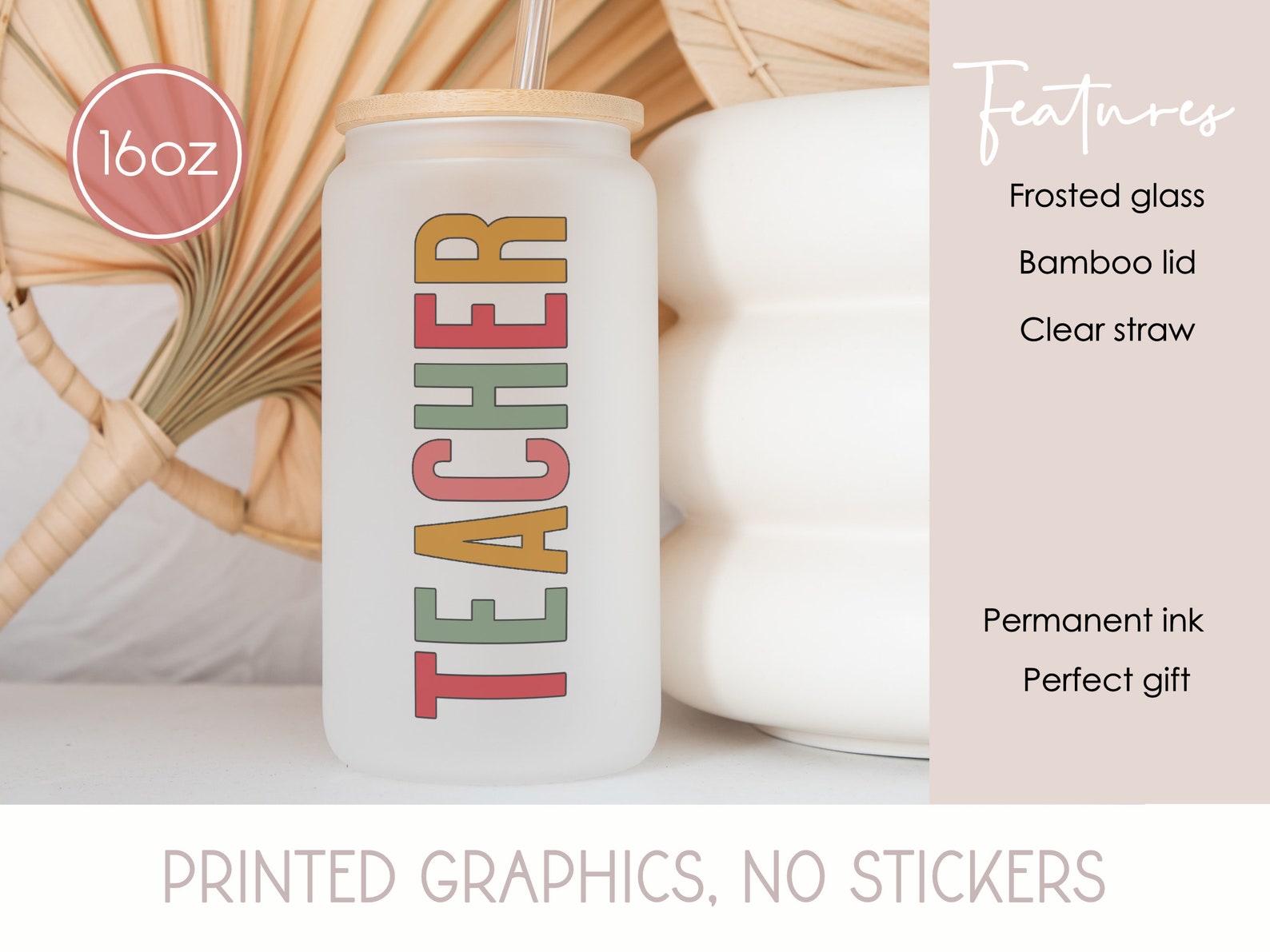 Personalized Teacher Iced Coffee Cup, Teacher Appreciation Gift ...