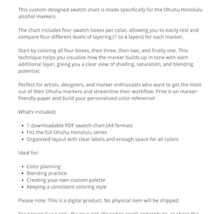 Ohuhu New Color Codes Swatch Chart – 320 Honolulu Marker Chart 2025 – 4 ...