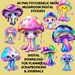 25 Trippy Mushroom House Stickers - Digital Fantasy Sticker Bundle ...