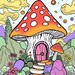 Coloring Page Psychedelic Coloring Page Psychedelic Mushroom Art ...