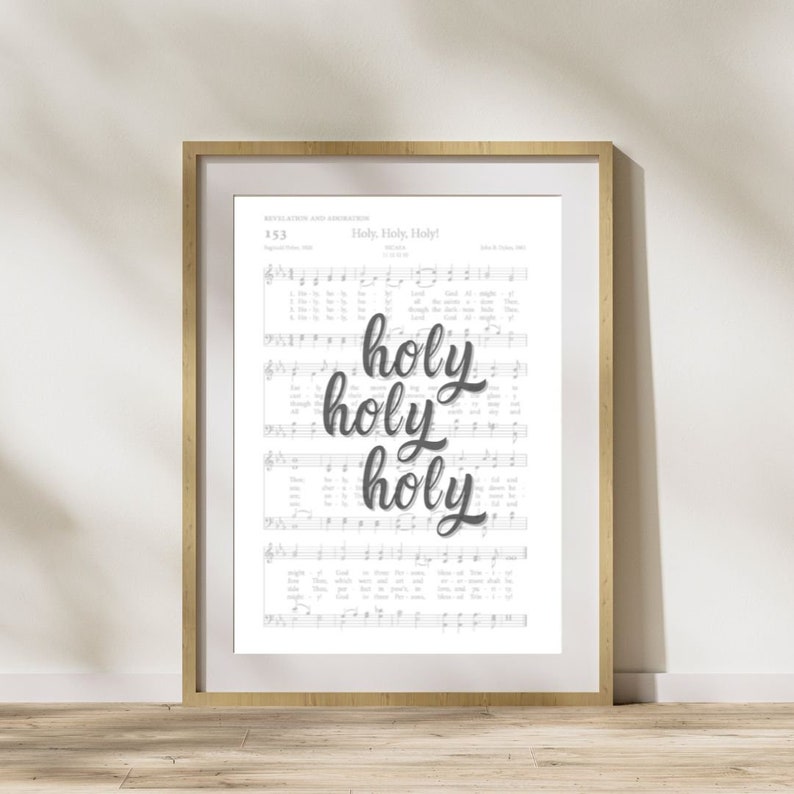 Holy Holy Holy | Printable Bible Hymn Wall Art | Wall Art, Digital Download, Multiple Sizes - Etsy