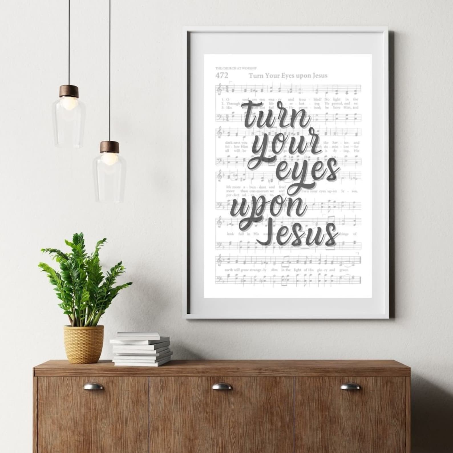 Turn Your Eyes Upon Jesus Hymn Print | Bible Verse Wall Art (digital ...