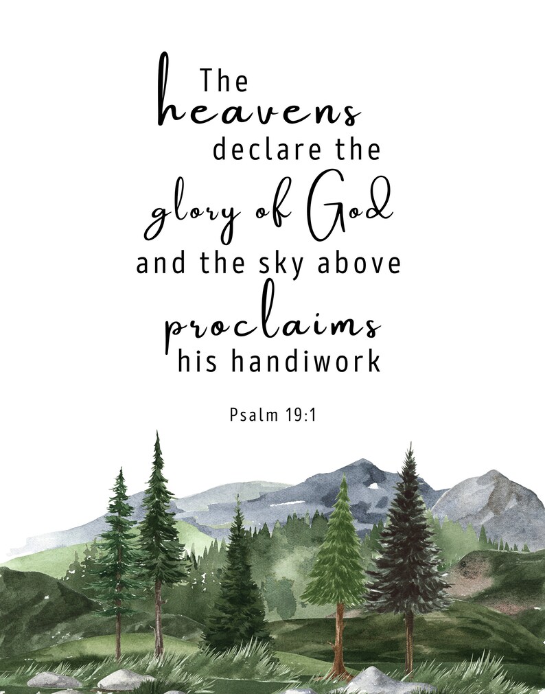 Psalm 19:1 the Heavens Declare | Psalm 136 1 | Give Thanks to the Lord ...