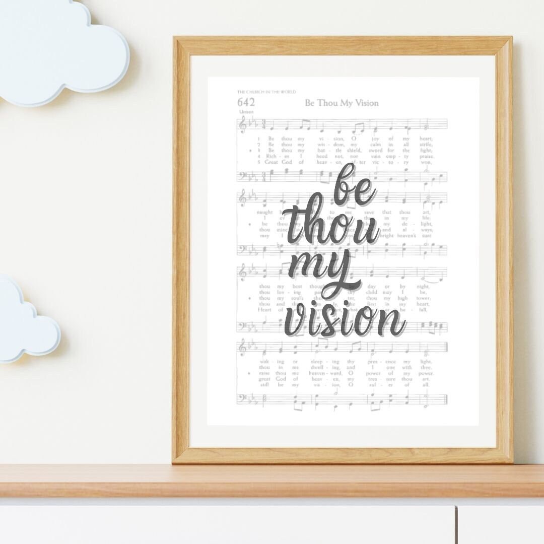 Be Thou My Vision | Printable Bible Hymn Wall Art | Wall Art, Digital ...