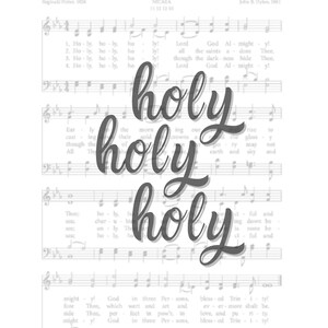 Holy Holy Holy | Printable Bible Hymn Wall Art | Wall Art, Digital ...