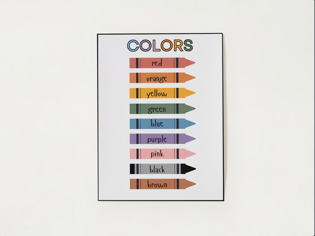 Boho Classroom Colors Poster - Etsy