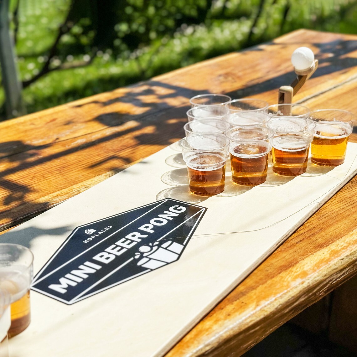 Portable Wooden Mini Beer Pong Game: Party Fun On-the-go - Etsy